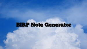 How to Write PIRP Notes (with Examples) - BirpNotes